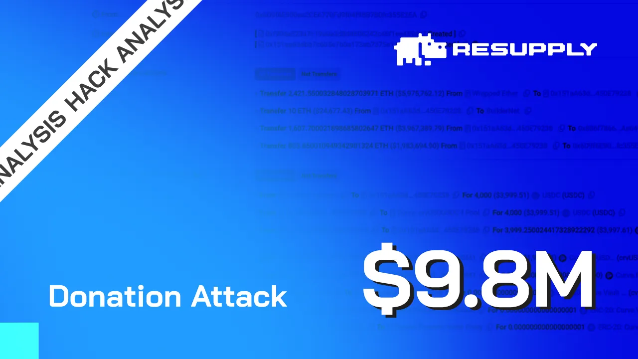 Resupply Hack: How a donation attack led to $9.5m in Losses?